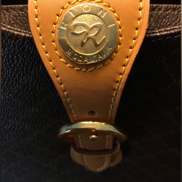 Rioni | Bags | Rioni Brown Satchel With Tan Leather Handle And Tan ...